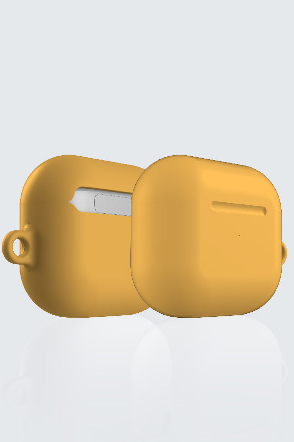 Plain Block Minimalist AirPod Case Butterscotch Yellow | Harper & Blake