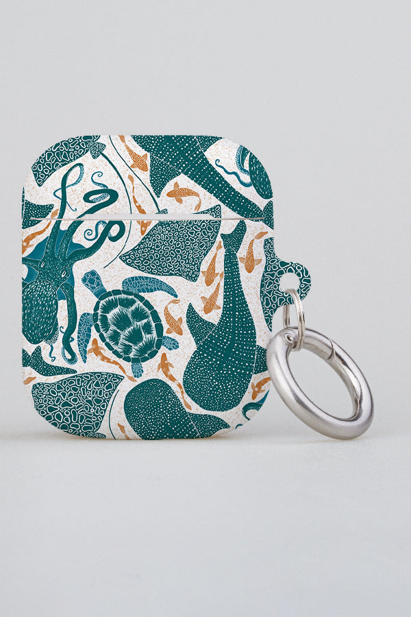 Whale Shark Aqua by Denes Anna Design AirPod Case | Harper & Blake