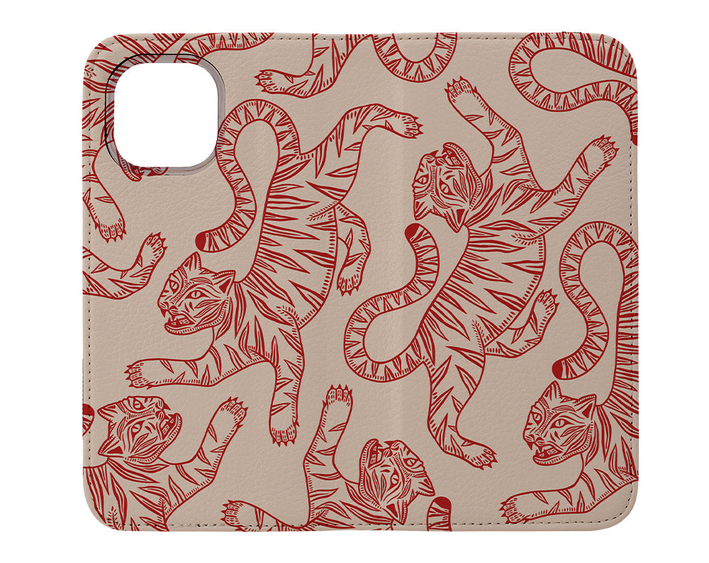 Two Tone Tiger Wallet Phone Case | Harper & Blake