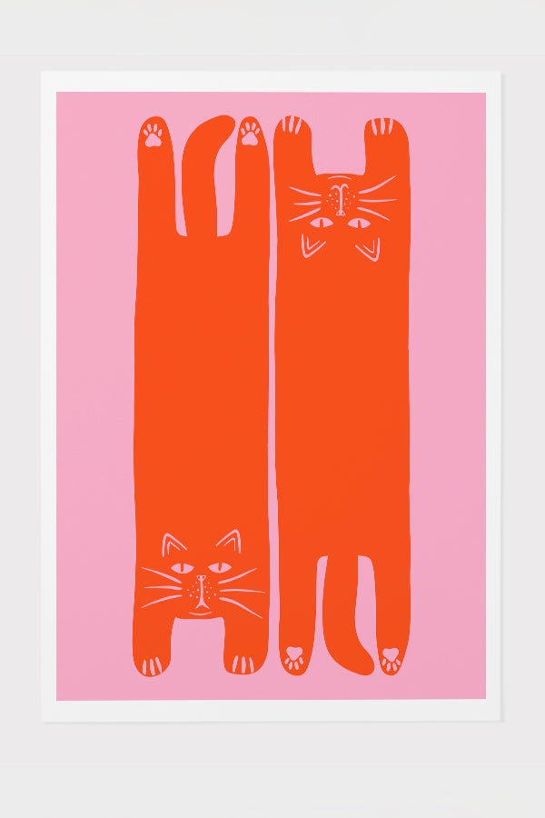 Two Cats Art Print Poster | Harper & Blake