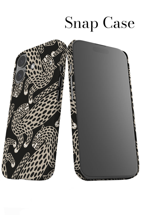 Abstract Leopard Scatter Phone Case (Black & White) | Harper & Blake