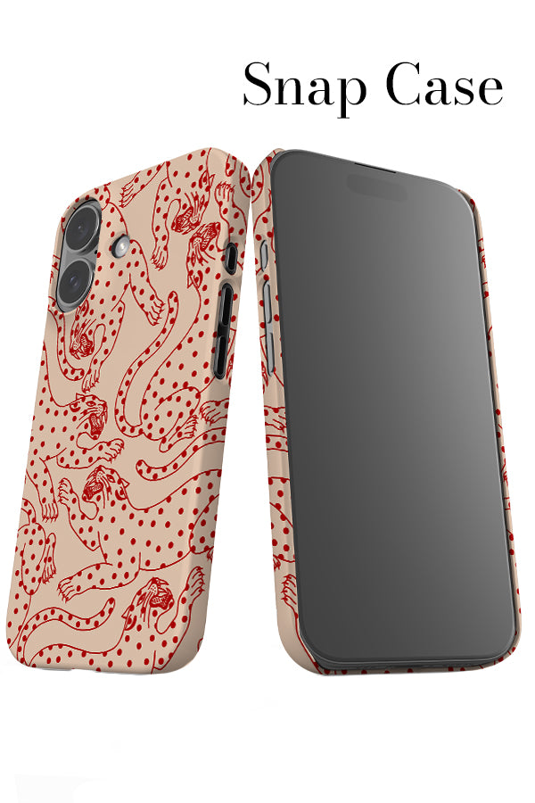 Spotty Leopard Scatter Phone Case (Red) | Harper & Blake
