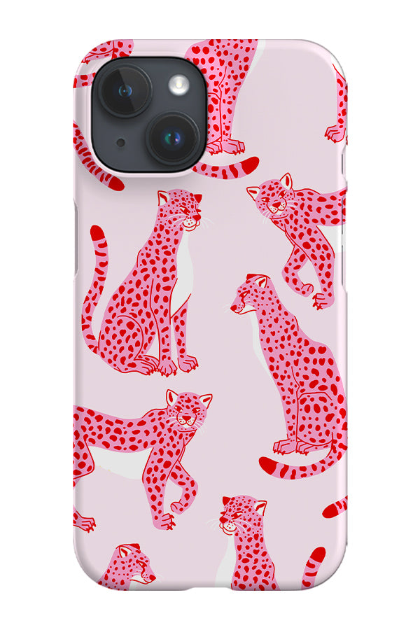 Cheetah Scatter Phone Case (Pink Red) | Harper & Blake
