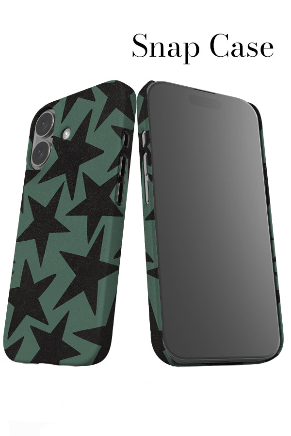 Star Phone Case – Vintage Large Design – Green Black – Harper & Blake