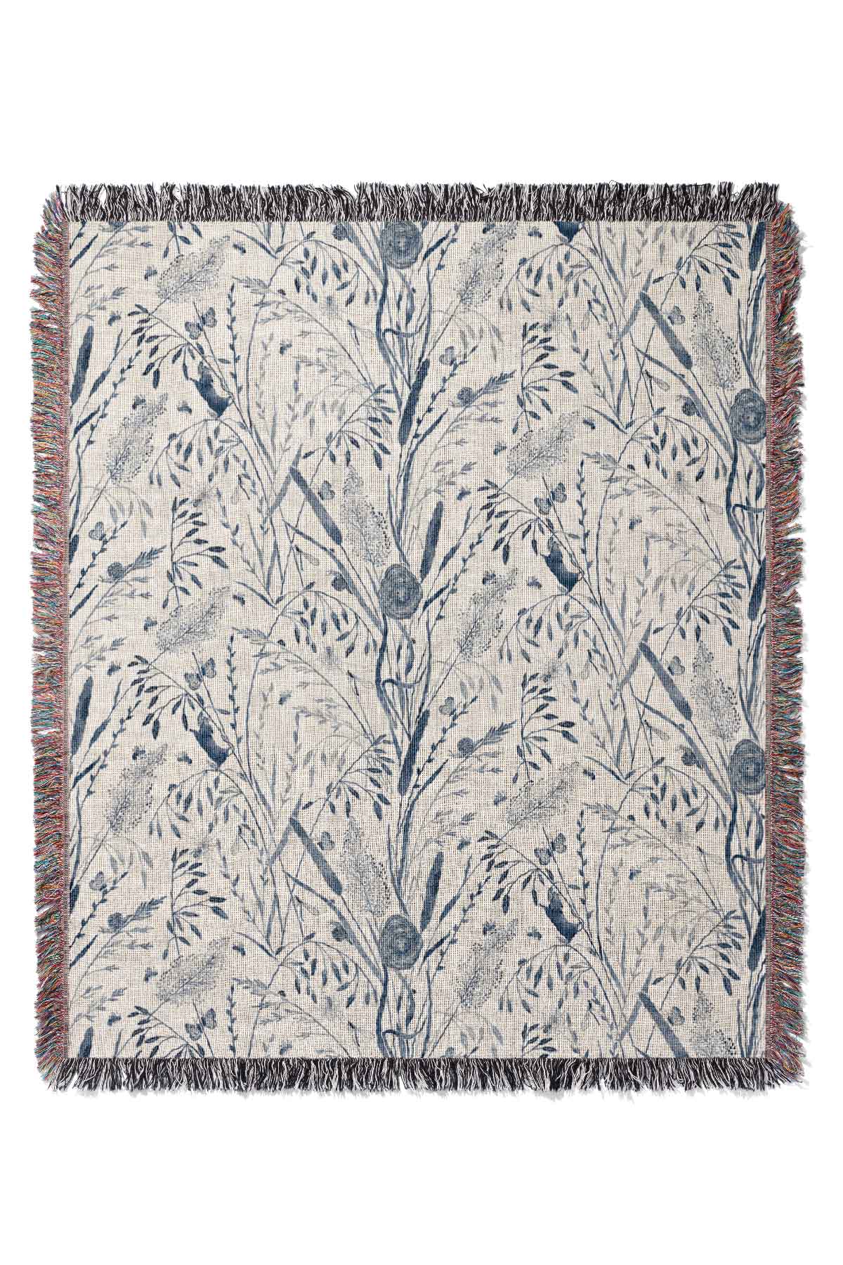 Wild Grasses and its Habitants by Denes Anna Design Jacquard Woven Bla ...